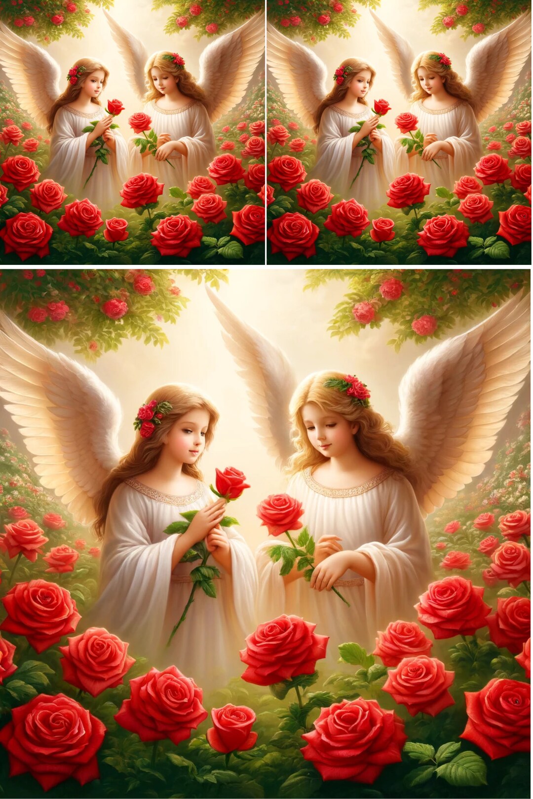 Decorative Rice Paper Collage for Decoupage Scrapbooking Art - Angels ...