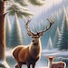 Stag & Deer Rice Paper: Winter Forest Decoupage, Scrapbooking (A4 Sheet ...