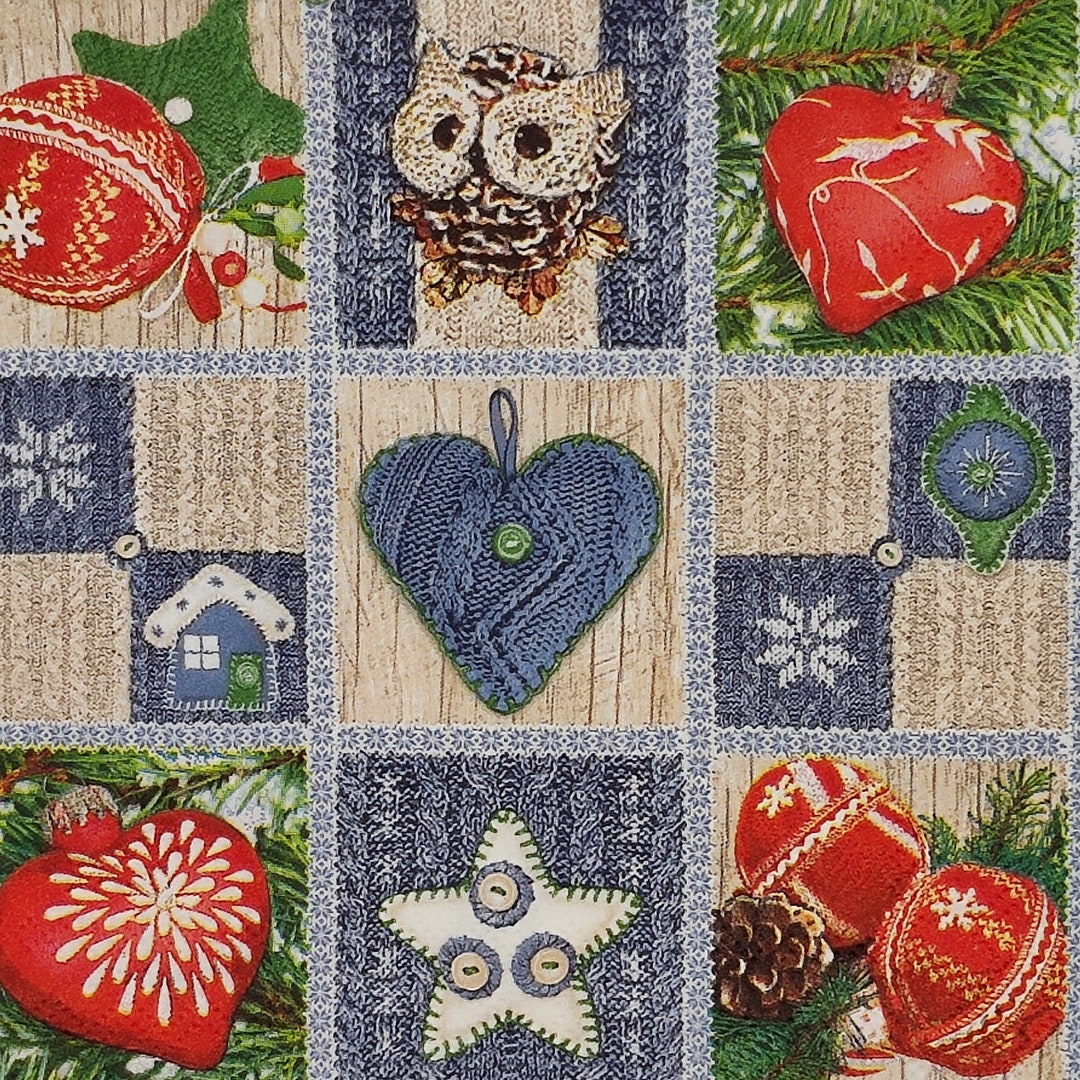 4 Unique Christmas Paper Napkins for Decoupage Craft Collage Journal ...