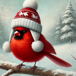 Red Cardinal on Branch, Rice Paper for Decoupage, Art Journal Paper ...