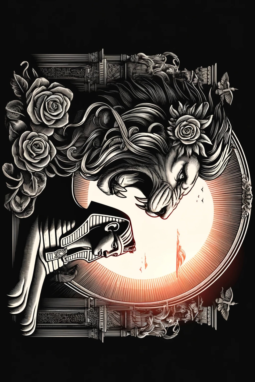 Gothic Lion Sfinx Decorative Rice Paper for Decoupage Craft ...