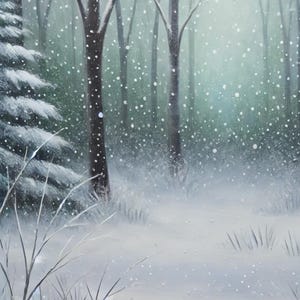Snowy Winter Forest Decoupage Rice Paper, Printable Rice Paper for ...