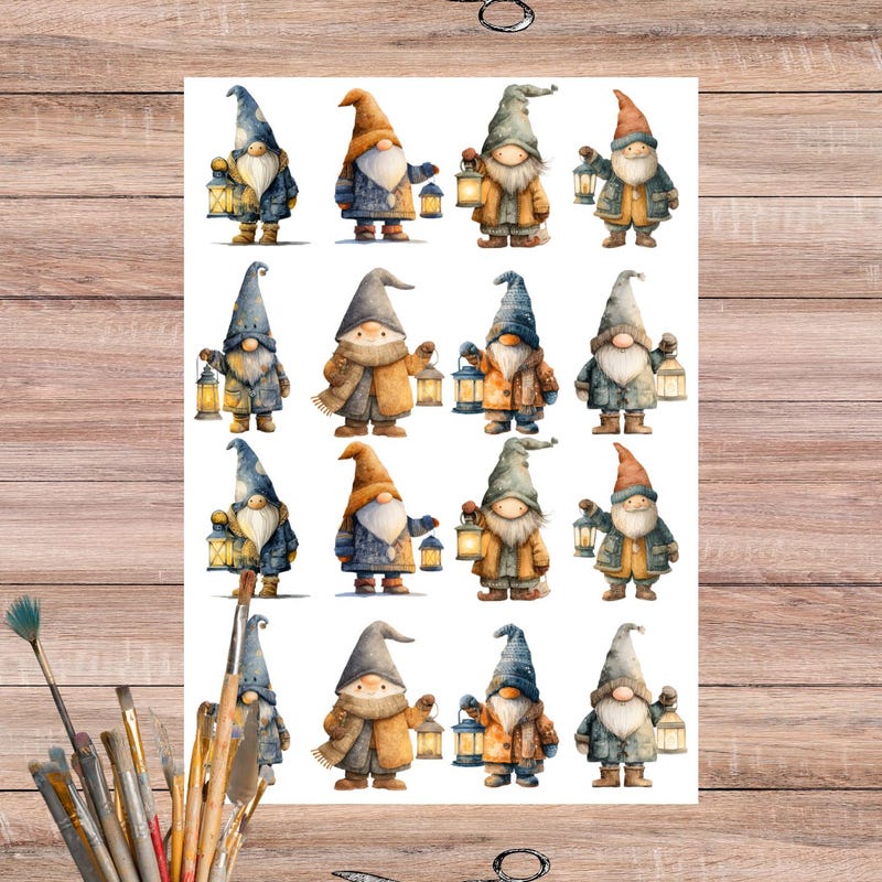 Christmas Gnomes Rice Paper - Etsy UK