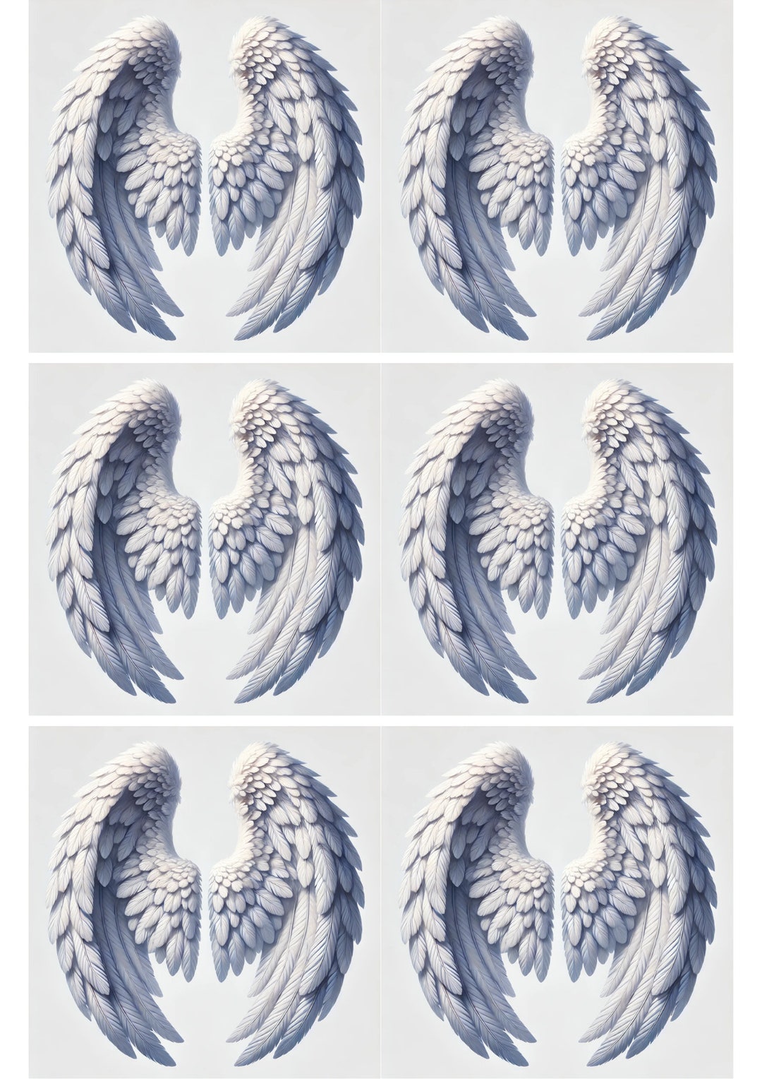 Angel Wings Rice Paper for Decoupage: Light Blue Collage Sheet A4 - Etsy