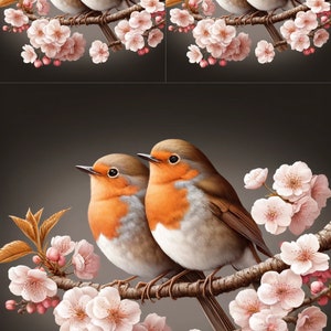 Rice Paper for Decoupage Craft Scrapbooking Collage - Red Robins on ...