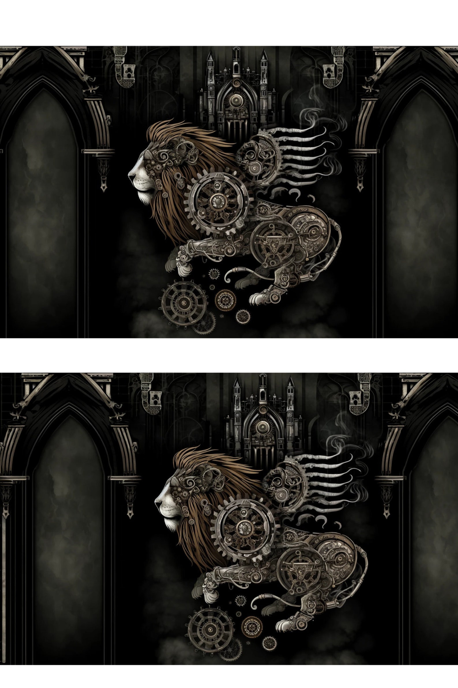 Gothic Lion Steampunk Rice Paper for Decoupage Crafts Scrapbooking ...