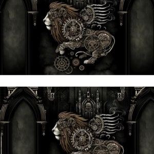 Gothic Lion Steampunk - Rice Paper for Decoupage Crafts Scrapbooking ...