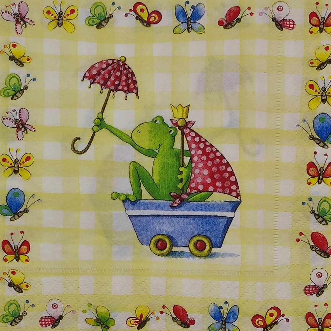 Funny Frog Decorative Paper Napkin for Decoupage Craft Scrapbooking ...