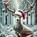Majestic Stag in Christmas Scenery, Rice Paper for Decoupage, Craft ...