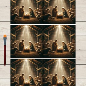 Nativity Scene Rice Paper: Birth of Jesus, Christmas Decoupage - Etsy