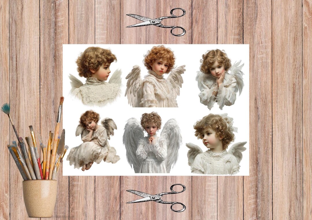 Victorian Angel Rice Paper for Decoupage & Crafts - Child Angel With ...