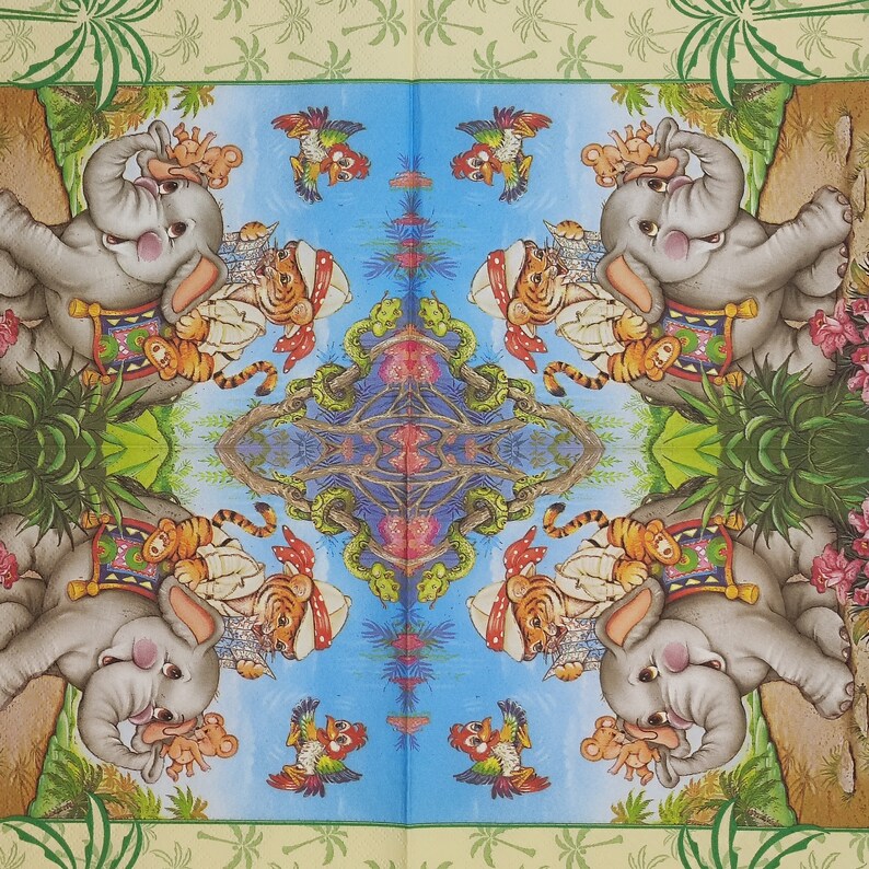 4 Individual Lunch Paper Napkins for Decoupage Craft Collage Journal ...