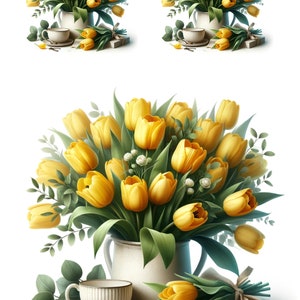 Vase With Tulips - Decorative Rice Paper for Crafts Scrapbooking ...