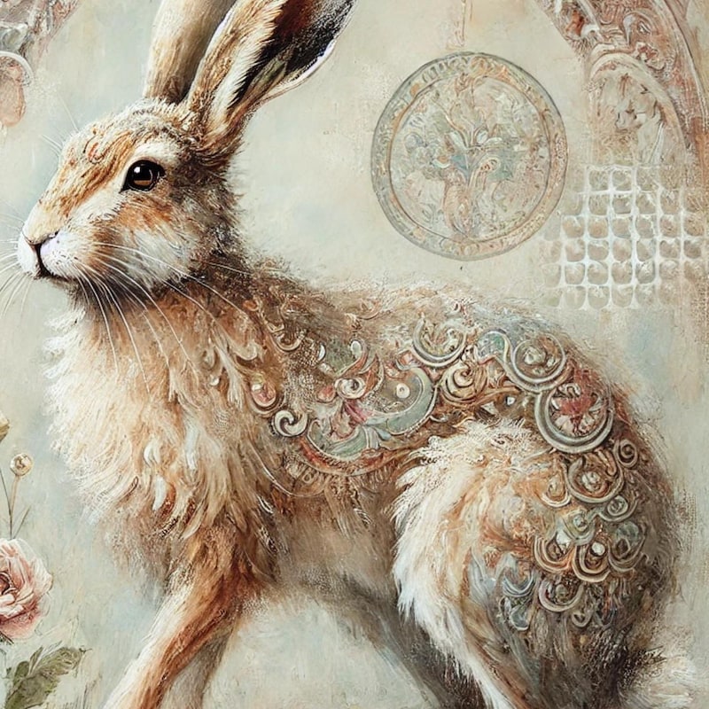 Rice Paper Vintage Rabbit - Etsy UK
