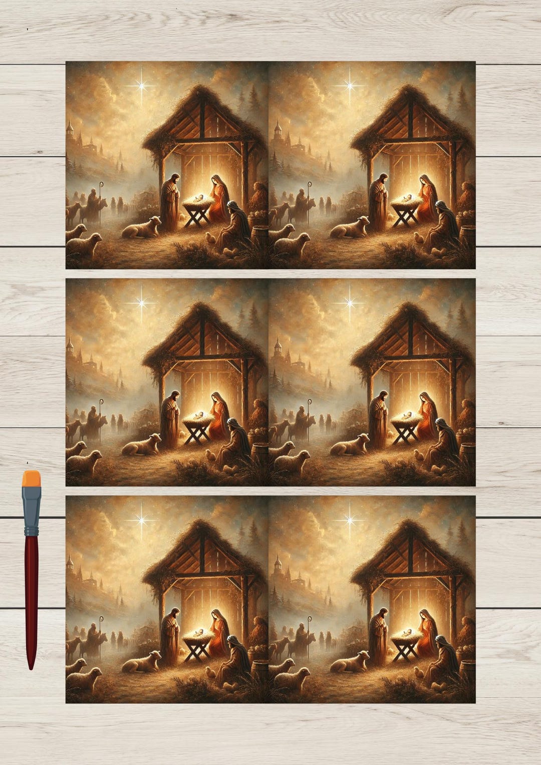 Nativity Scene Rice Paper: Birth of Jesus, Christmas Decoupage - Etsy