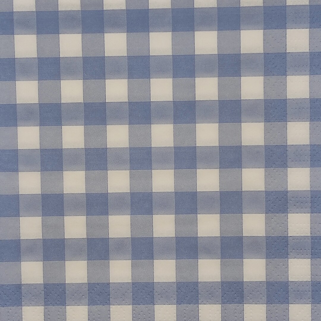 4 Light Blue Geometric Checked Paper Napkins for Decoupage Craft ...