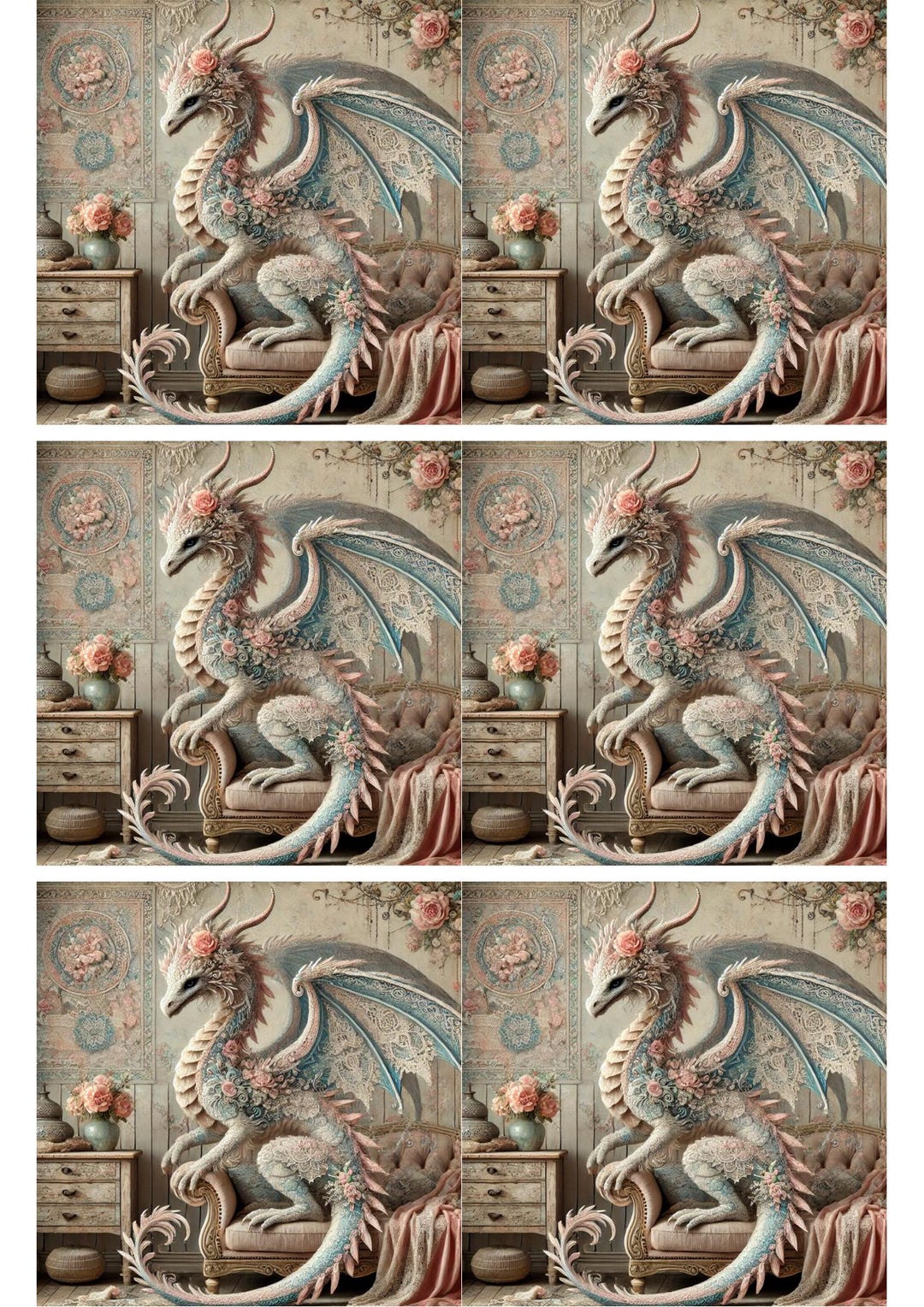 Dragon Decoupage Rice Paper, 1 A4 Collage Sheet, Scrapbook, Art Journal ...