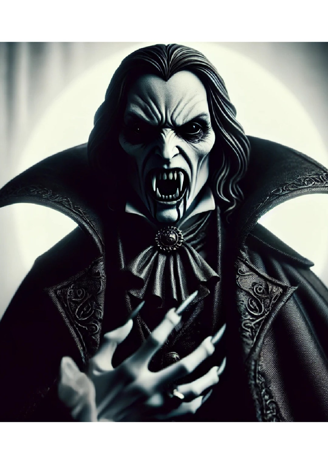 Rice Paper for Decoupage, Vampire, Halloween Motif, Scrapbooking, Mixed ...