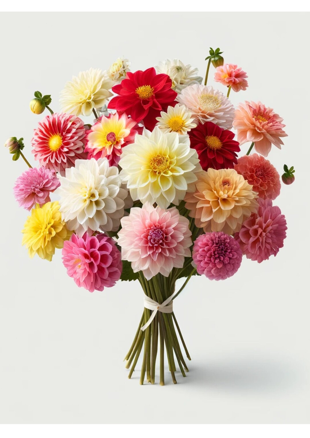 Dalia Bouquet Rice Paper: Craft Scrapbooking, Decoupage (A4) - Etsy