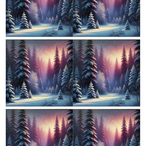 Rice Paper for Decoupage, Snowy Forest Collage Sheet 1 A4, Scrapbook ...