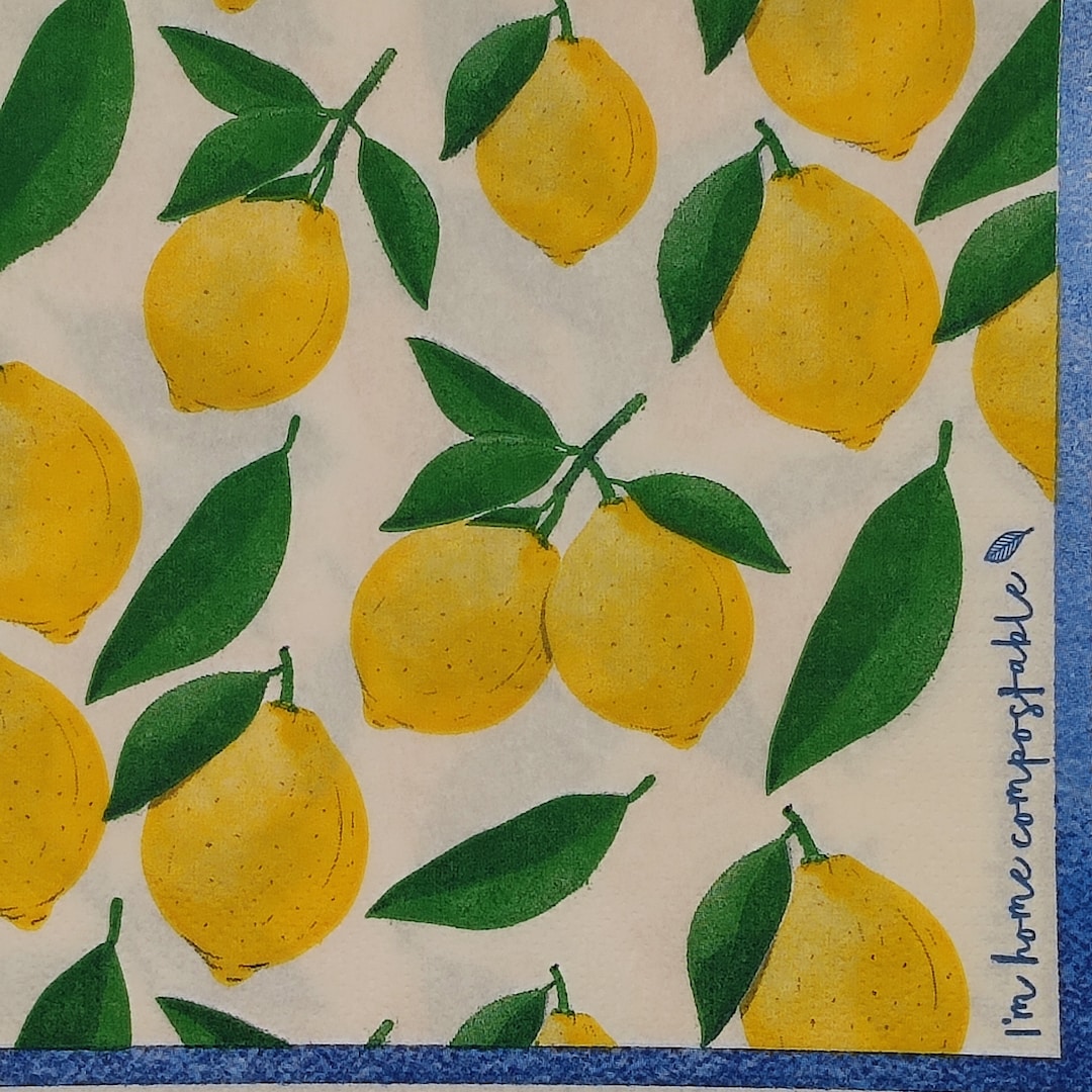 4 Lemon Fruit Napkin for Decoupage Craft Collage Journal Crafting ...