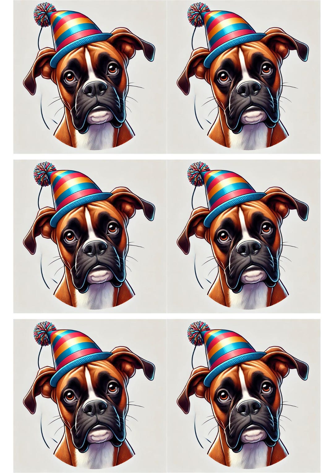 Boxer Dog Collage Sheet: A4 Rice Paper for Decoupage - Etsy