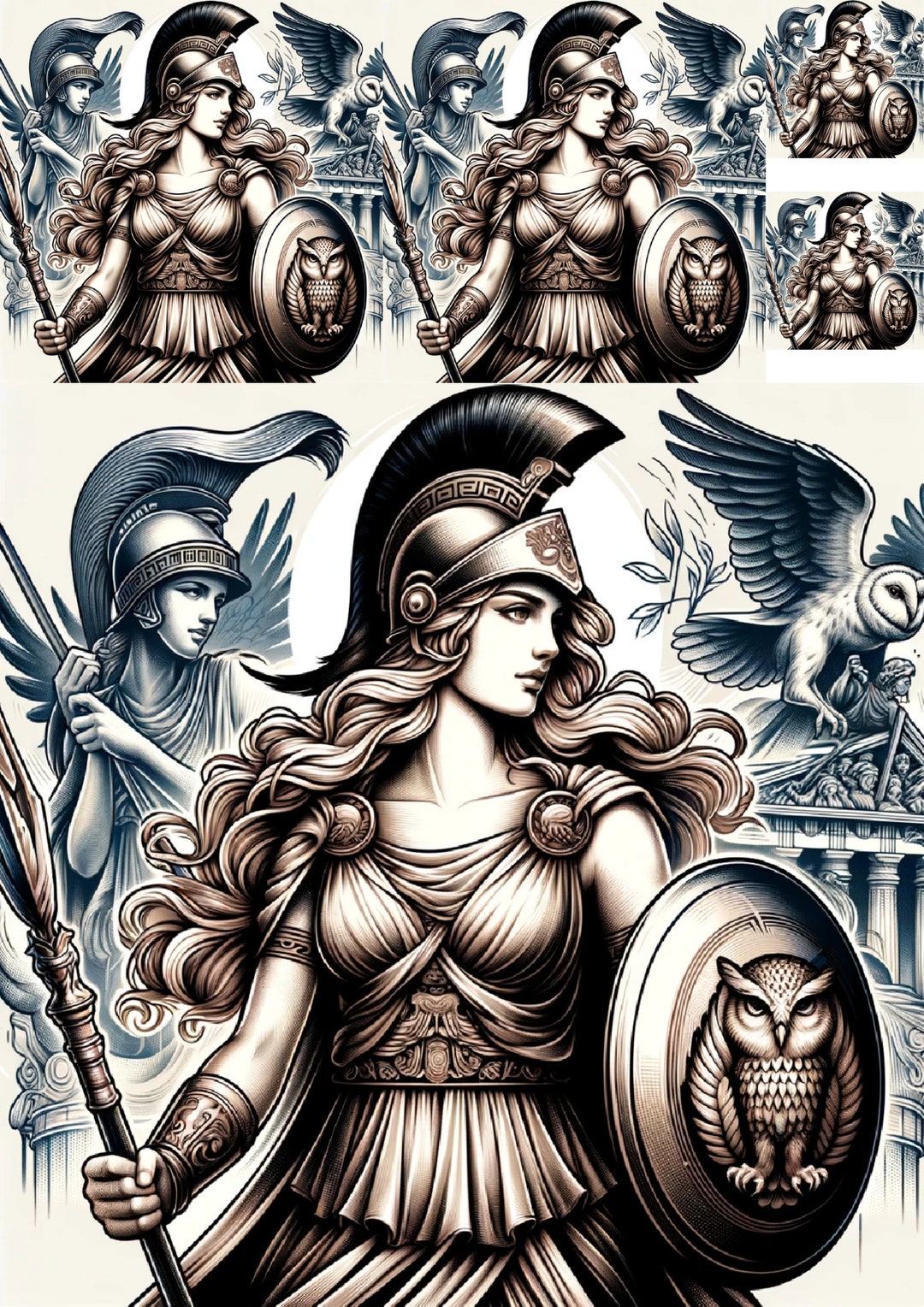 Athena - Rice Paper for Crafts Scrapbooking Decoupage Mixed Media - Junk Journal 1 A4 Standard ...