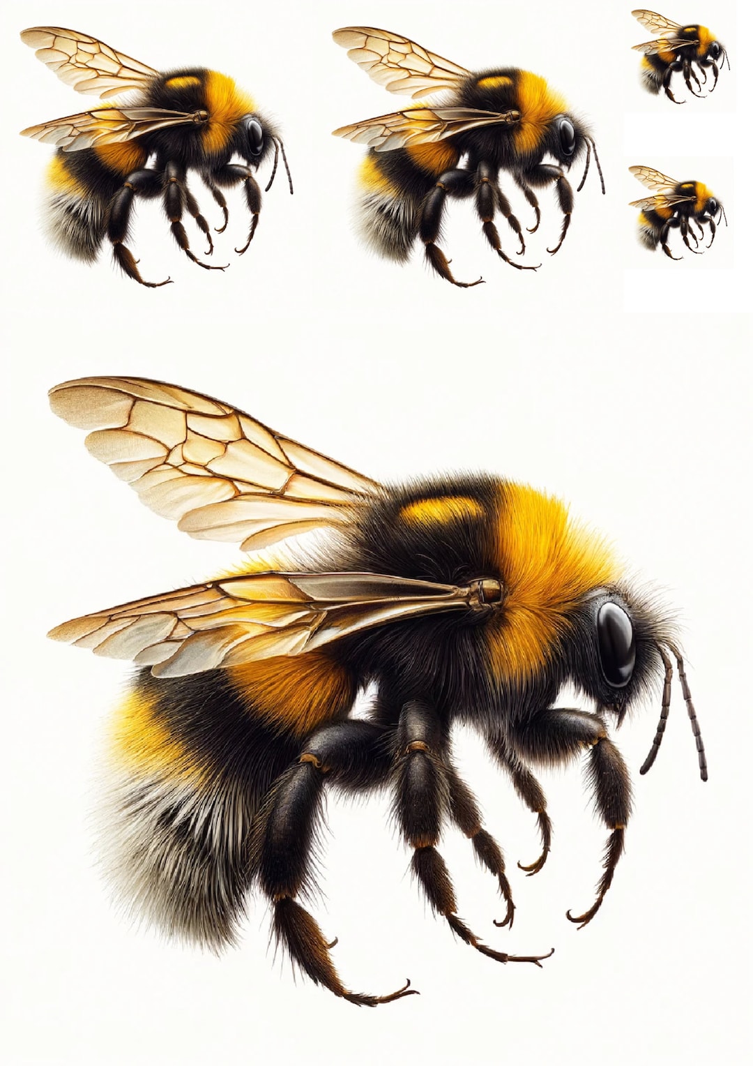 Bumblebee Rice Paper - A4 Decoupage Paper for Scrapbooking - Etsy Australia