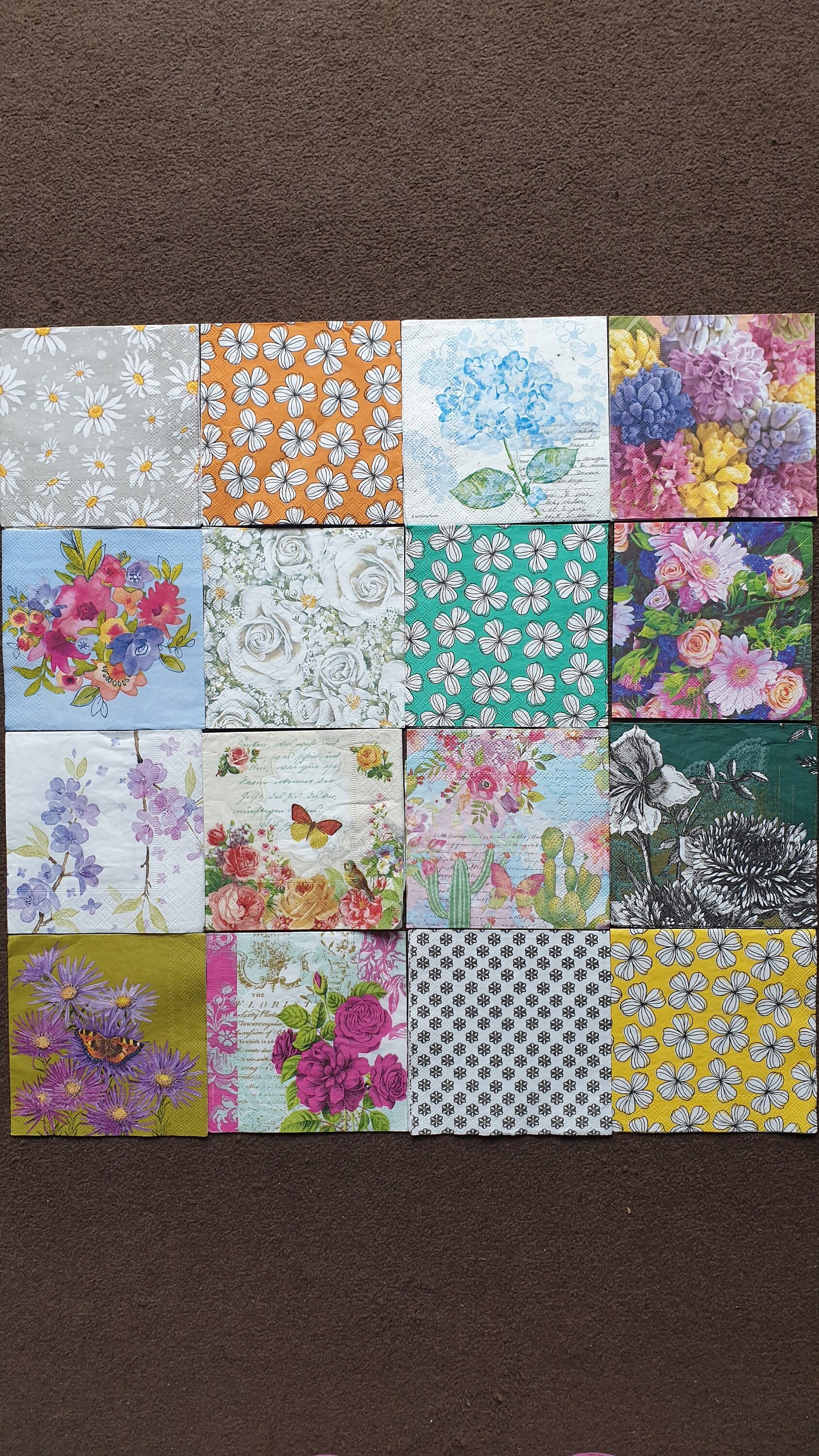 15 Unique Paper Napkins for Decoupage Craft Scrapbooking Collage , Mix ...