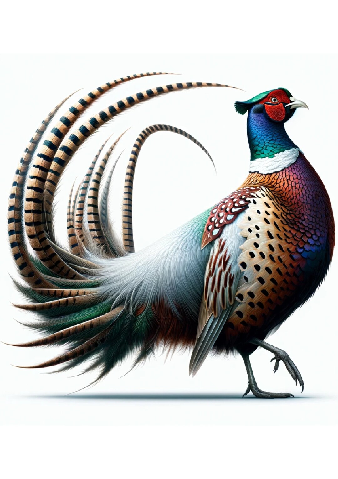 Pheasant Illustration: Rustic Bird Motif Rice Paper (A4) - Etsy
