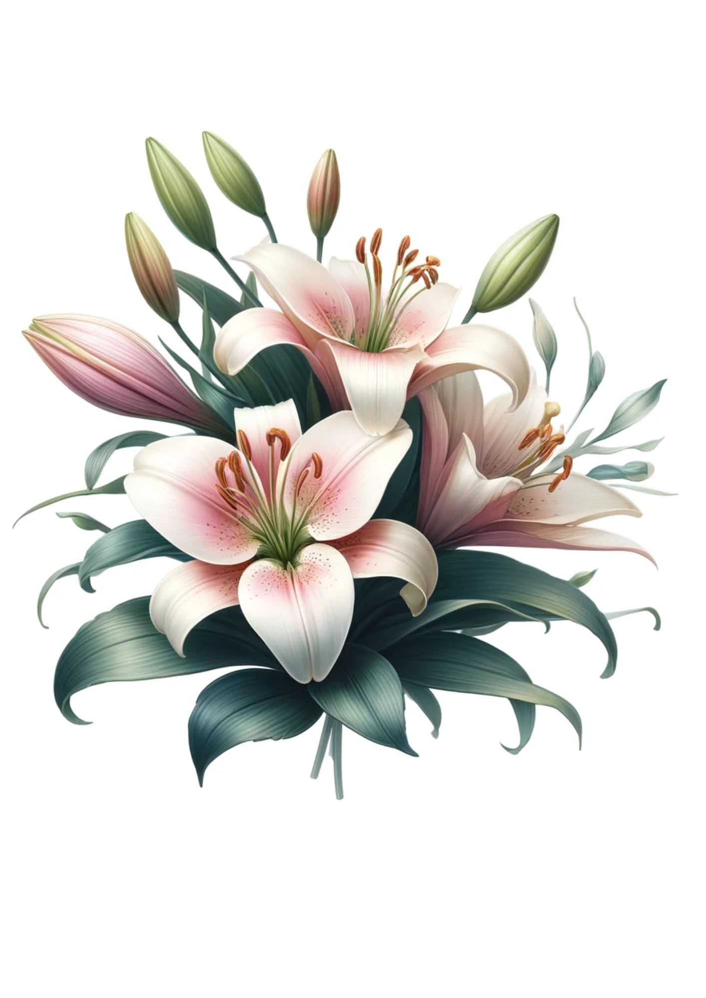 White Lilies Decorative Rice Paper for Decoupage Craft Scrapbooking ...