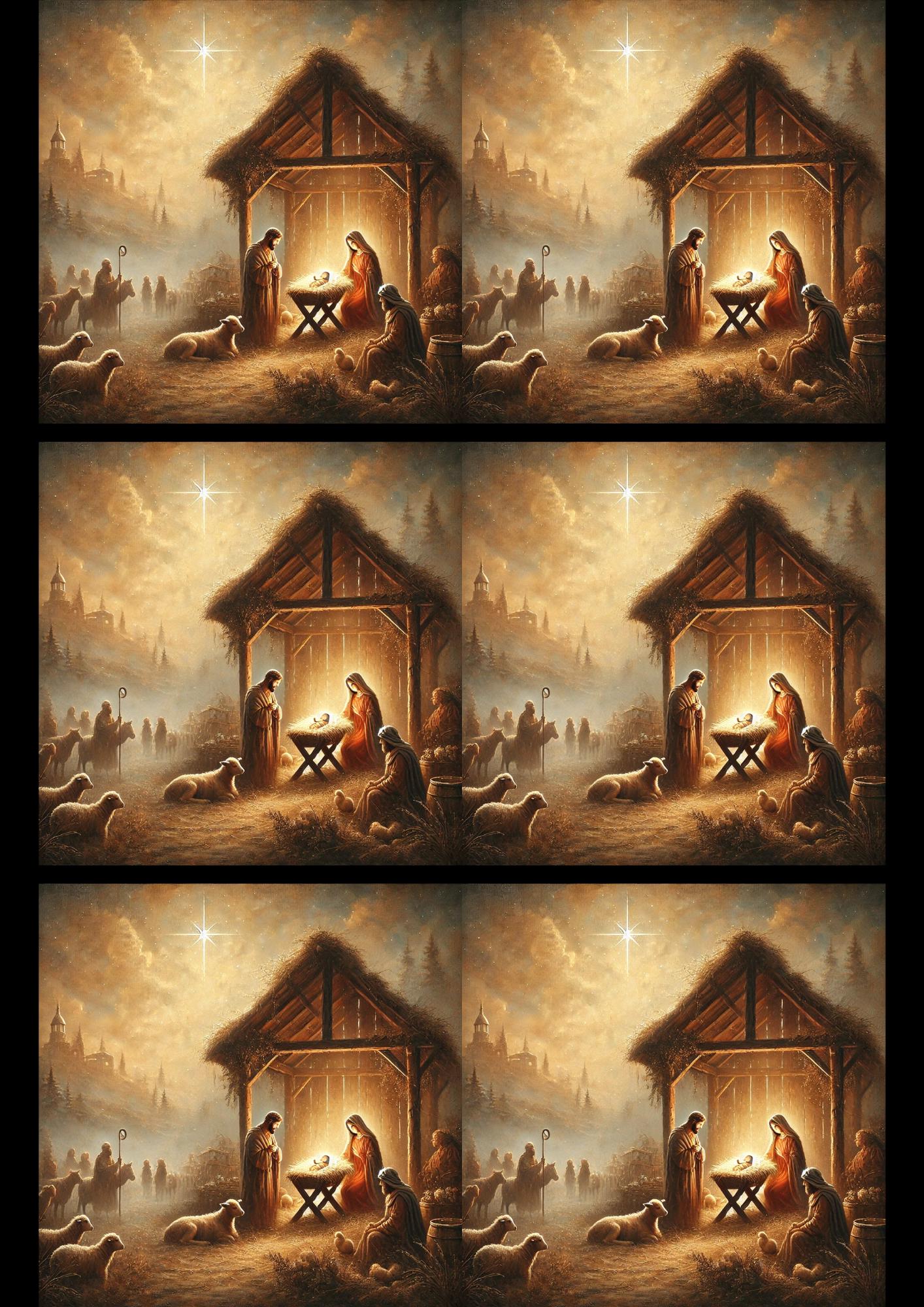 Nativity Scene Rice Paper: Birth of Jesus, Christmas Decoupage - Etsy