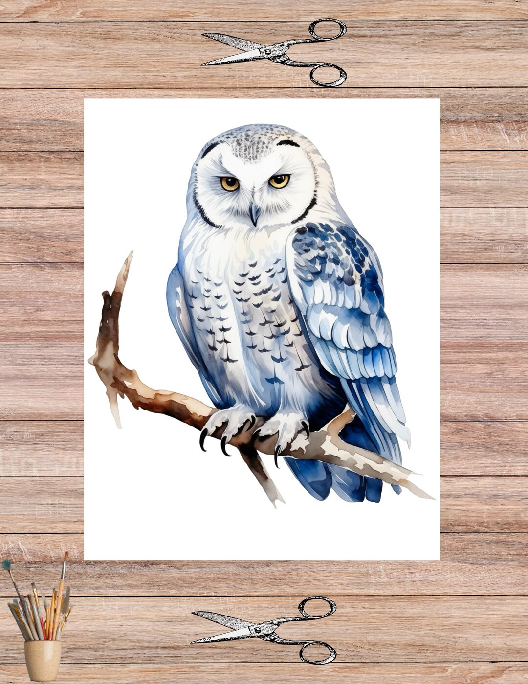 Forest Owl Rice Paper, Owl on Branch Decoupage Paper, Craft Paper With ...