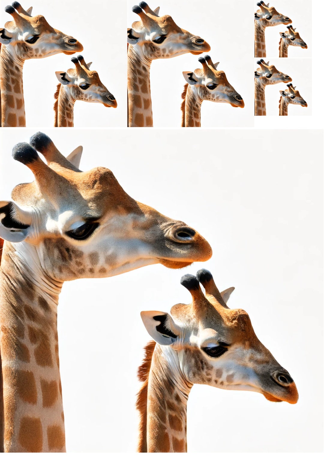 Rice Paper for Decoupage, Giraffes Collage Sheet, Scrapbooking, Mixed ...