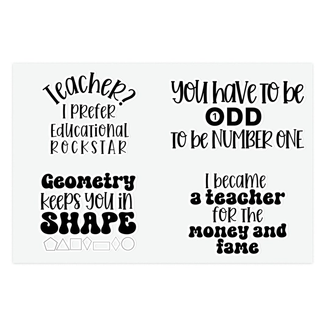 Math Sticker Sheet, Teacher Stickers, Funny Stickers for Teachers ...