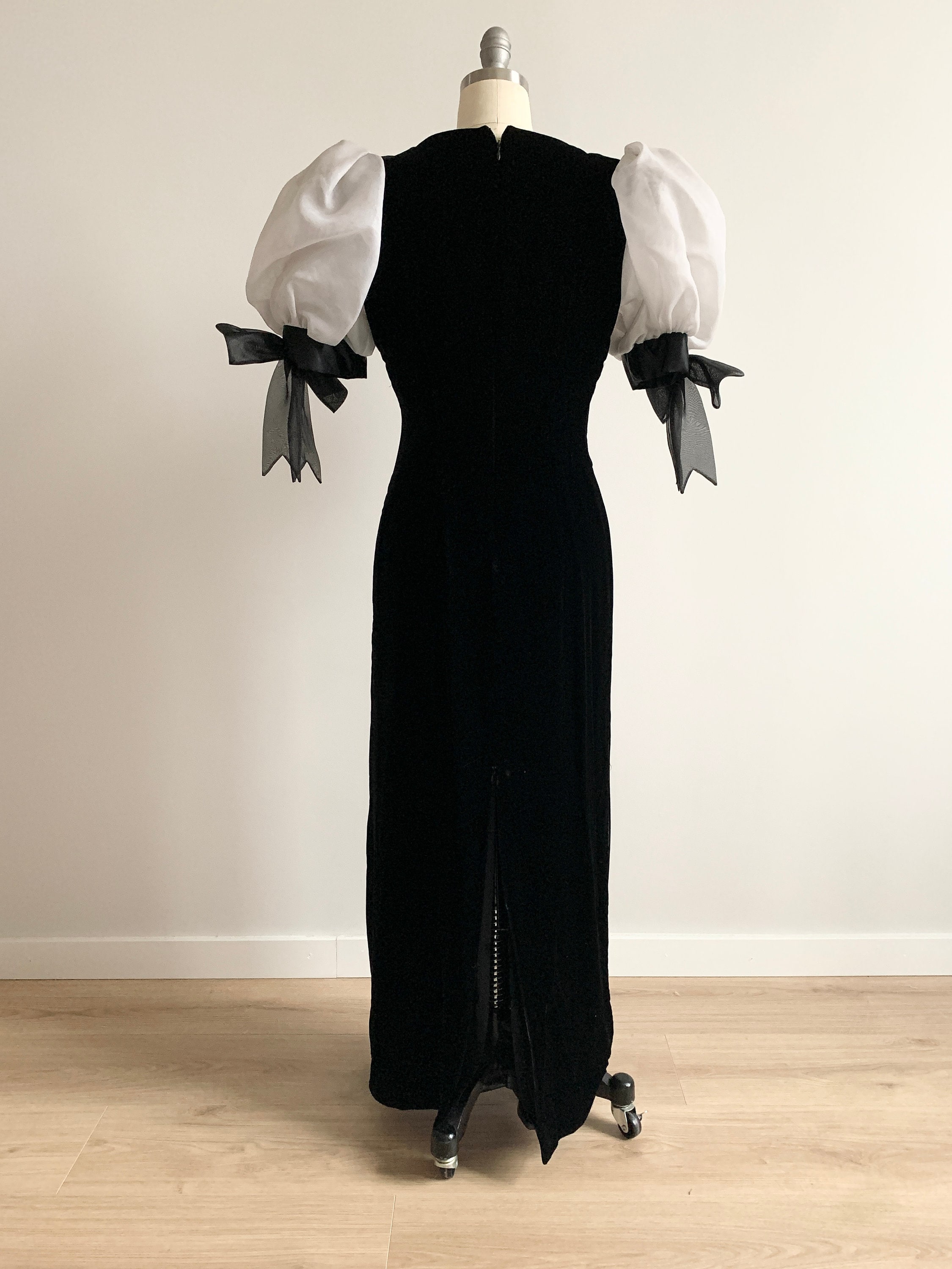 Stunning Black and White Rimini Evening Gown 80s 90s Balloon - Etsy ...