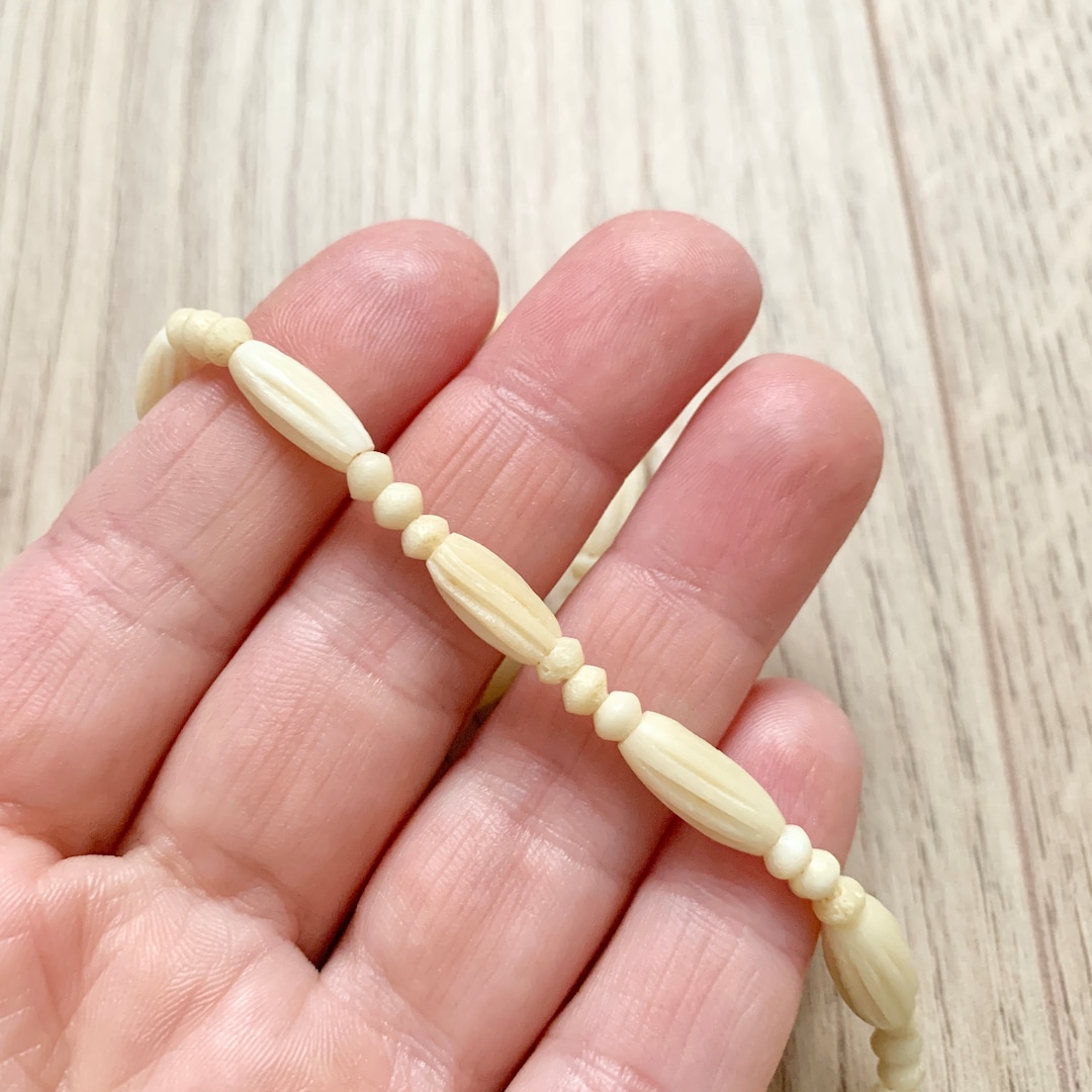 Vintage 1920s 1930s Hand Carved Choker Necklace, Artisan Carved ...