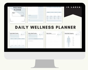 Daily Wellness Planner - Printable PDF - Etsy