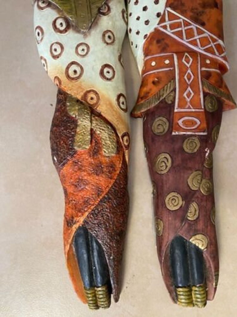 Vintage 70's/80's-hand Painted African Tribal Figurines - Etsy