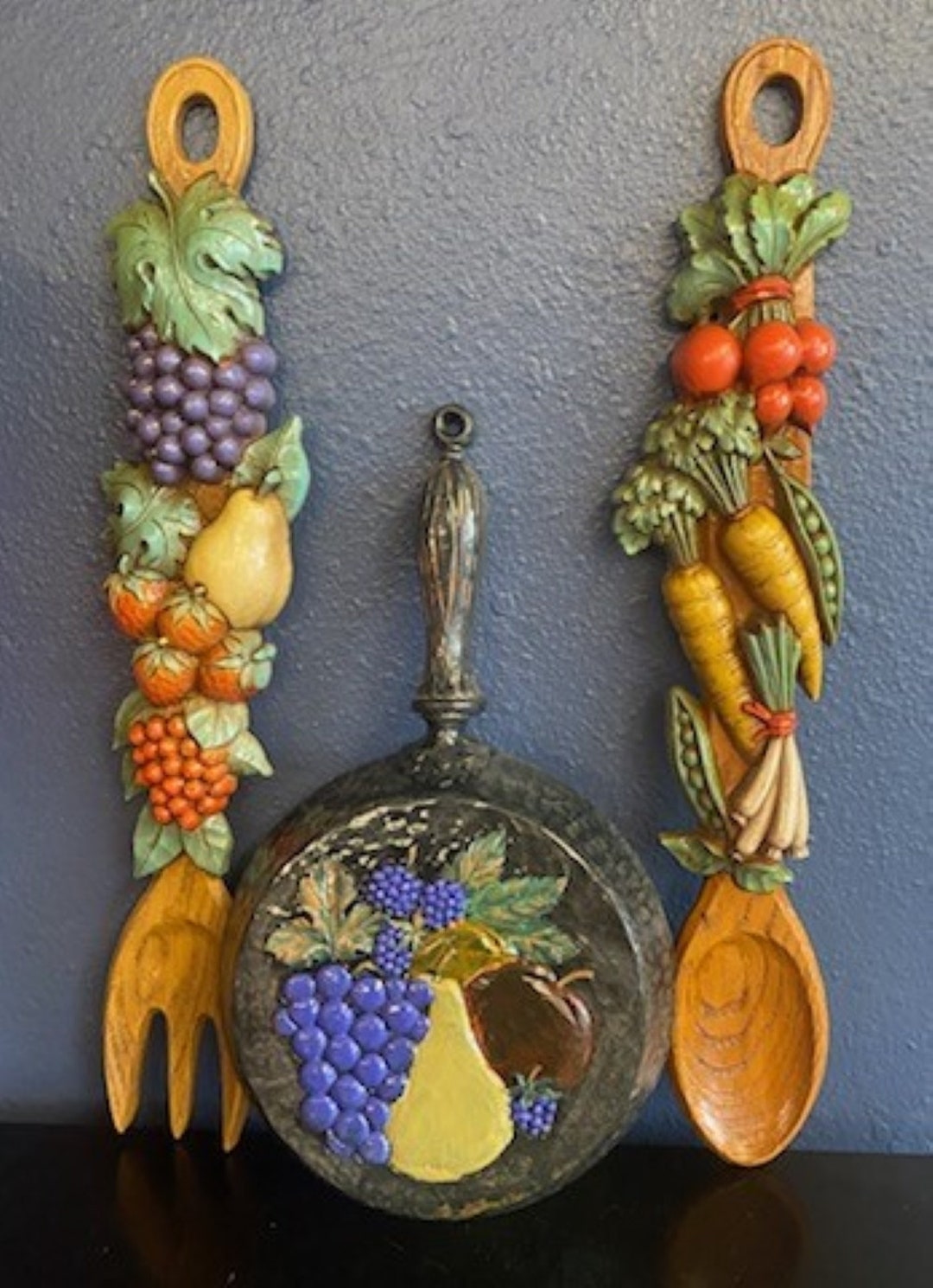 Beautiful Vintage 1970s HOMCO Home Interior Pan & Syroco Spoon Set ...