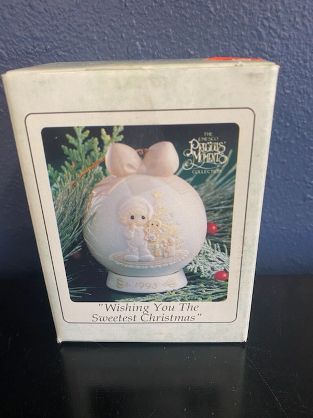 Vintage 1993 Precious Moments "wishing You the Sweetest Christmas" W ...