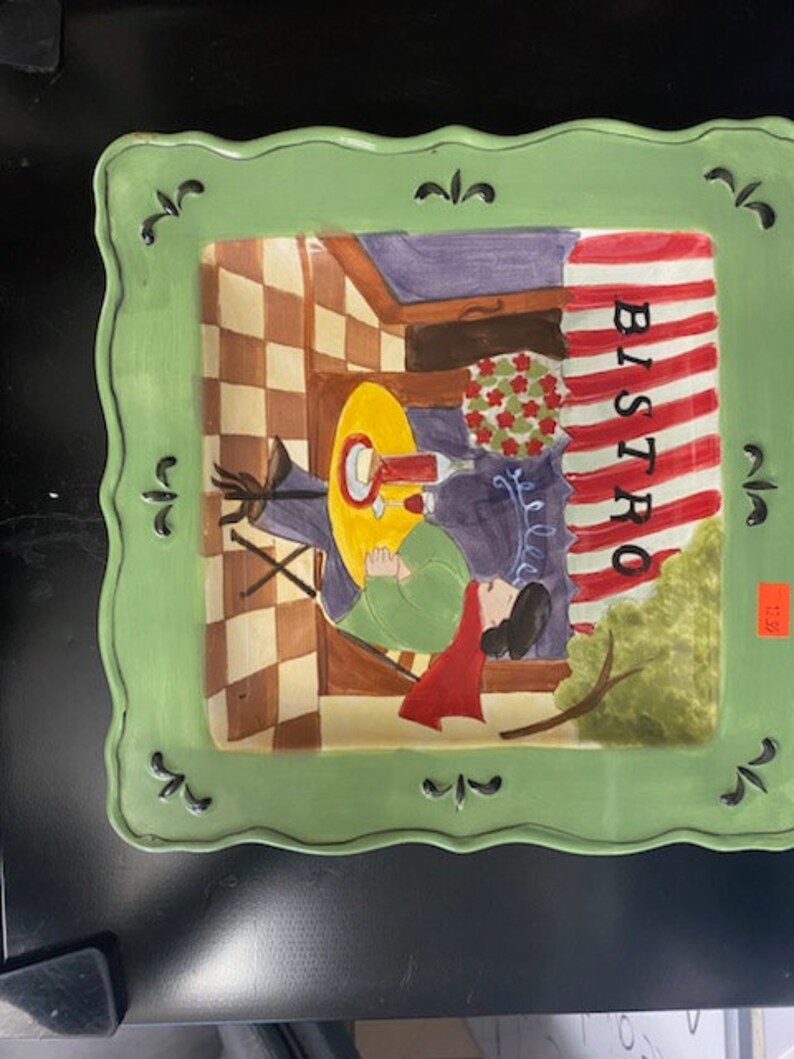 Certified International Jennifer Brinley 12 Square Sidewalk Cafe ...