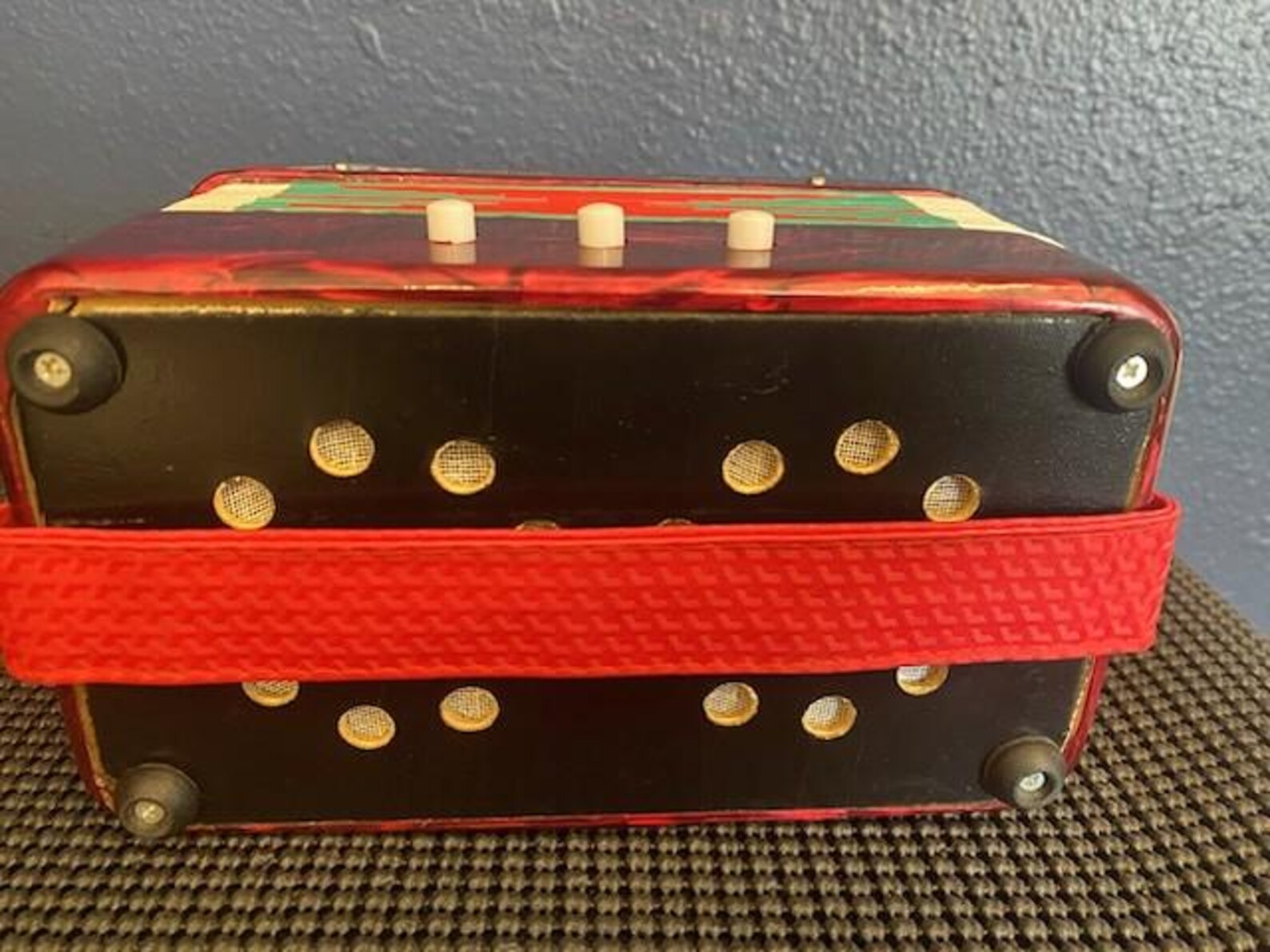 Vintage 1950s/1960s-hero-red Marbled Accordion -squeezebox-fully ...