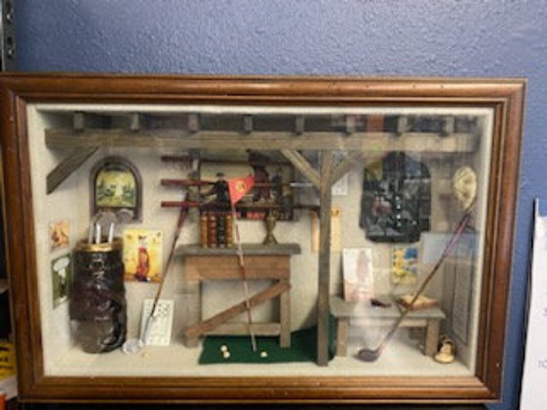 Vintage History of Golf Framed Shadow Box Diorama-wall Hanging-home ...
