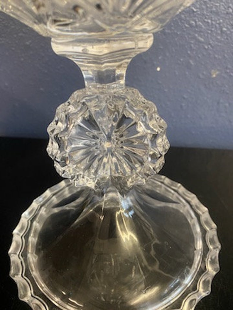 Vintage 1970s Shannon Lead Crystal Fruit/compote Pedestal Dish 10.5"h X ...