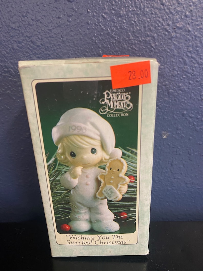 Vintage/new Precious Moments 1993 wishing You the Sweetest Christmas ...