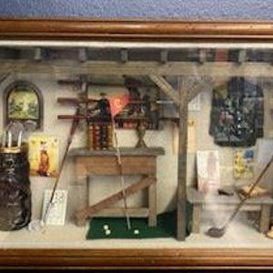 Vintage History of Golf Framed Shadow Box Diorama-wall Hanging-home ...