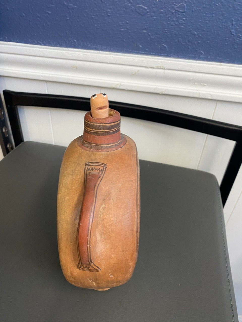 Vintage Clay-hand Painted Snake Charmer Pot W/clay Snake - Etsy