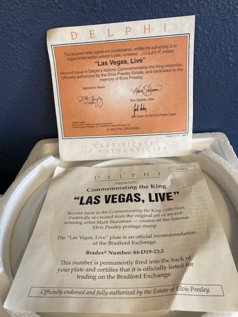 Vintage 1993 Delphi Elvis Presley "las Vegas, Live" by Mark Stutzman ...