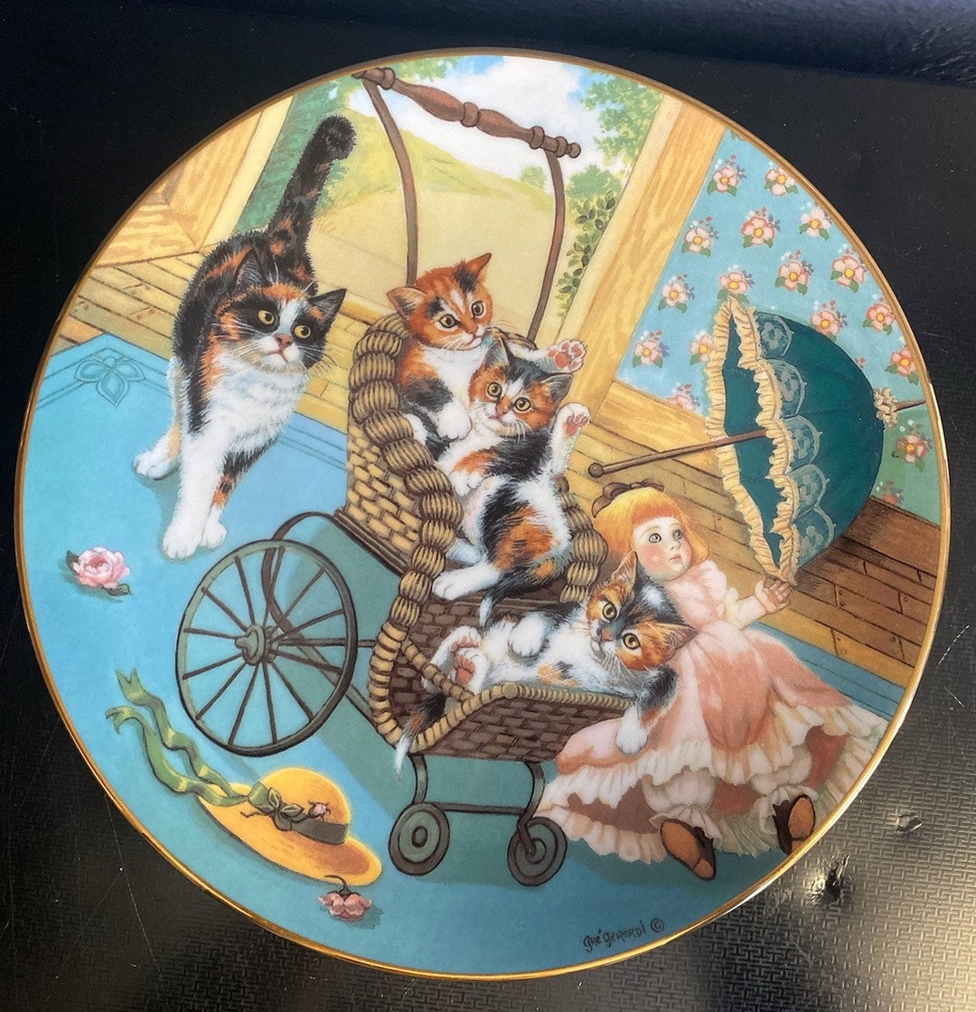 Vintage 1988 the Hamilton Collection-country Kitties-'stroller Derby ...